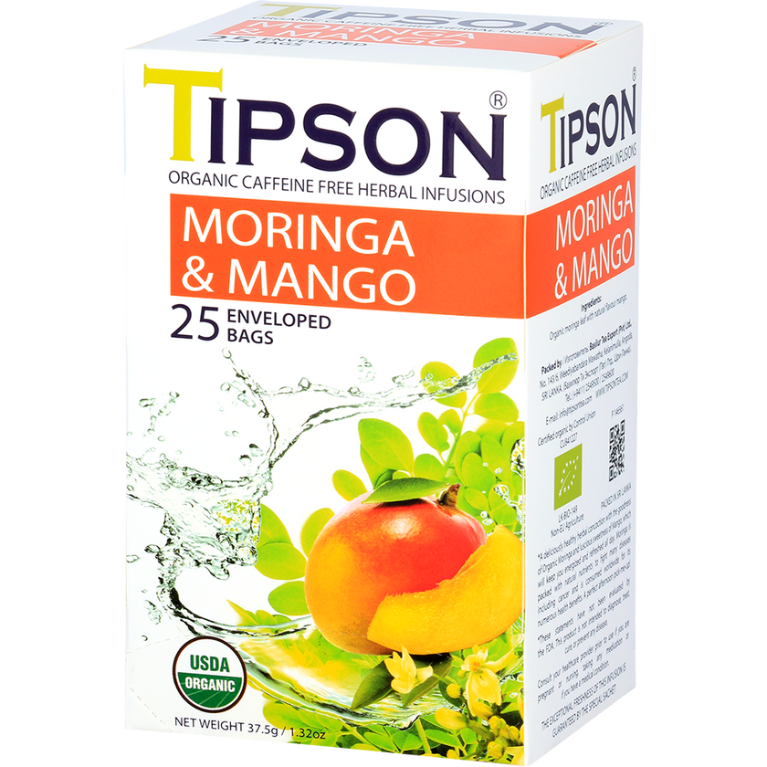Tipson - Moringa y Mango en sobres - 25 x 1,5 g – Basilur Tea Chile